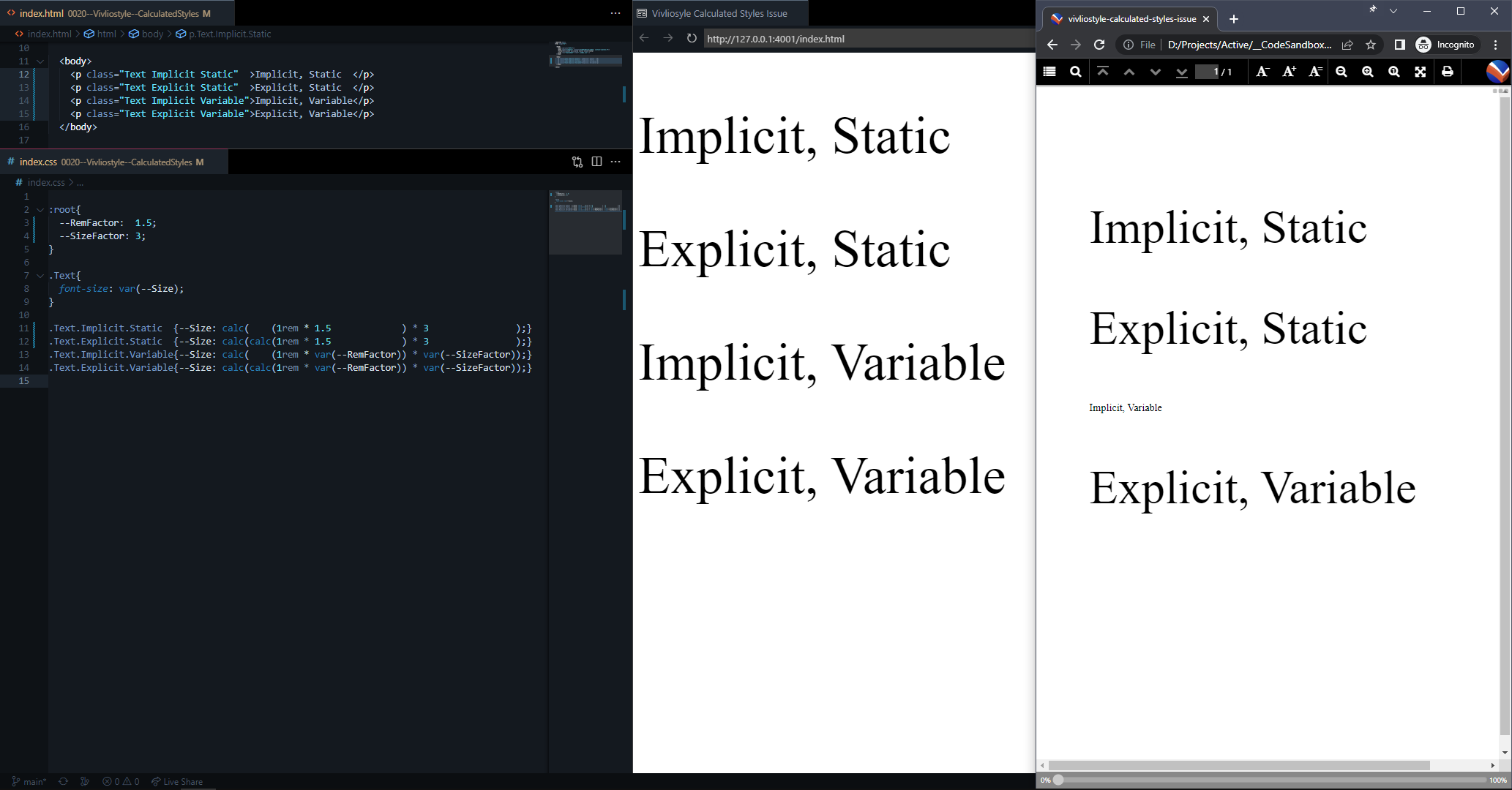 styles omitted when `calc` expressions contain parenthesized expressions with variables · Issue ...