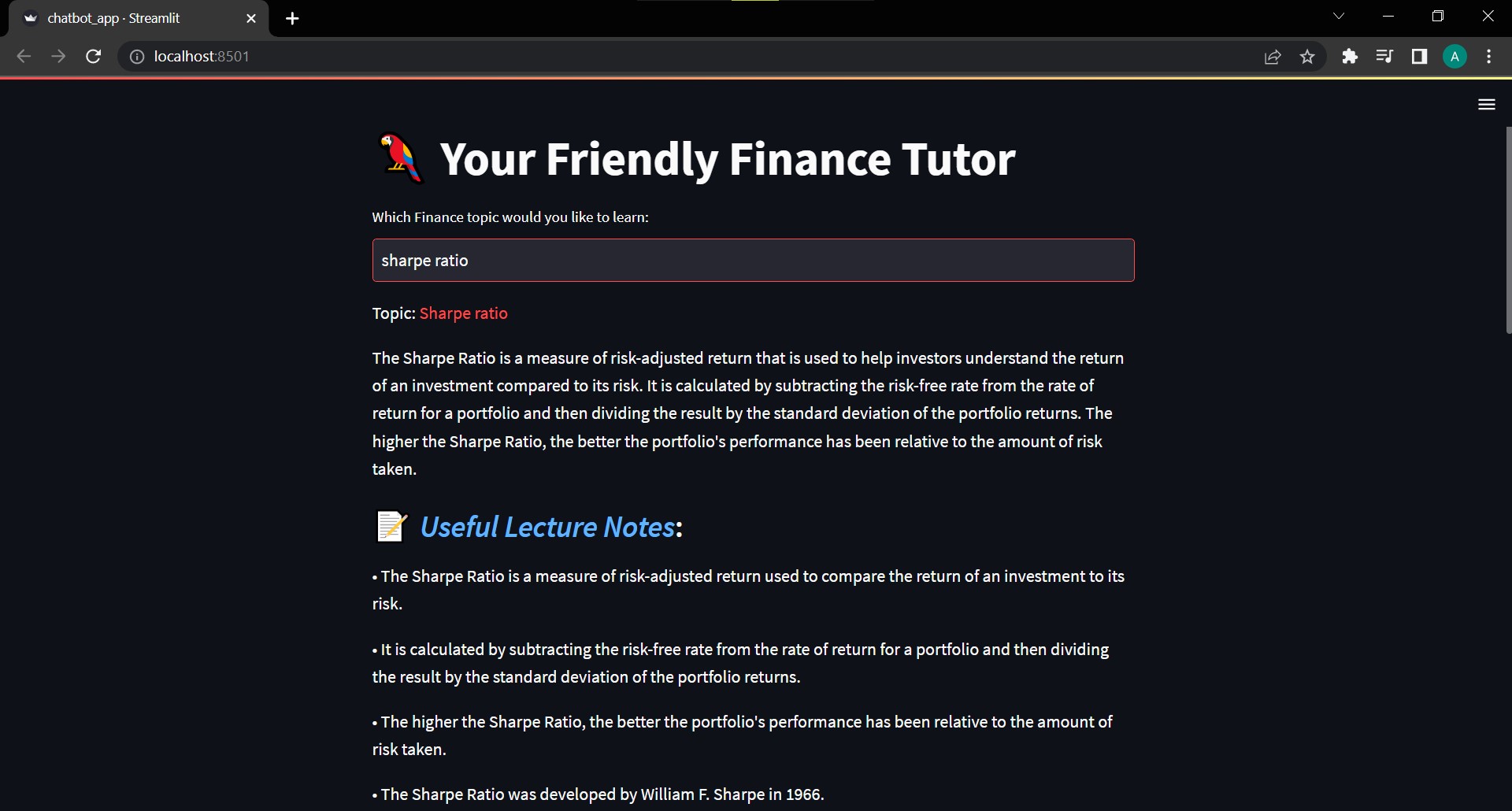 GitHub - arjunbaidya/Finance_Tutor_ChatBot: A finance tutor chat bot app using LangChain ...