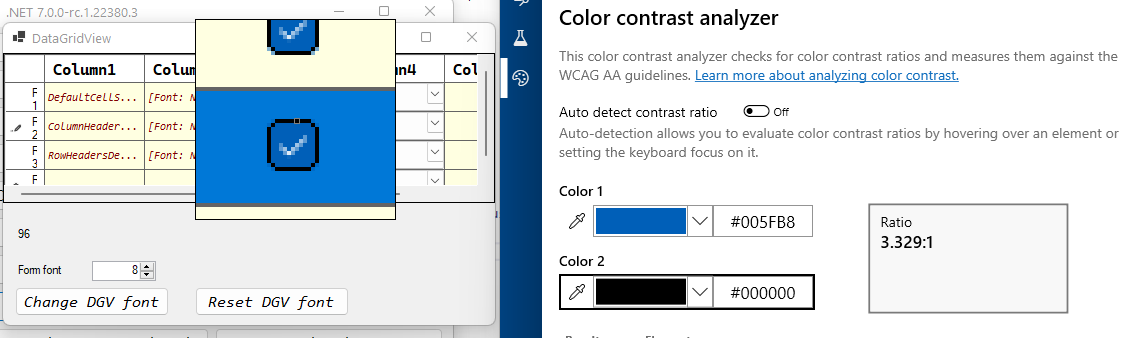 [Accessibility][Win11] The color contrast of the dataGridViewCheckBox ...