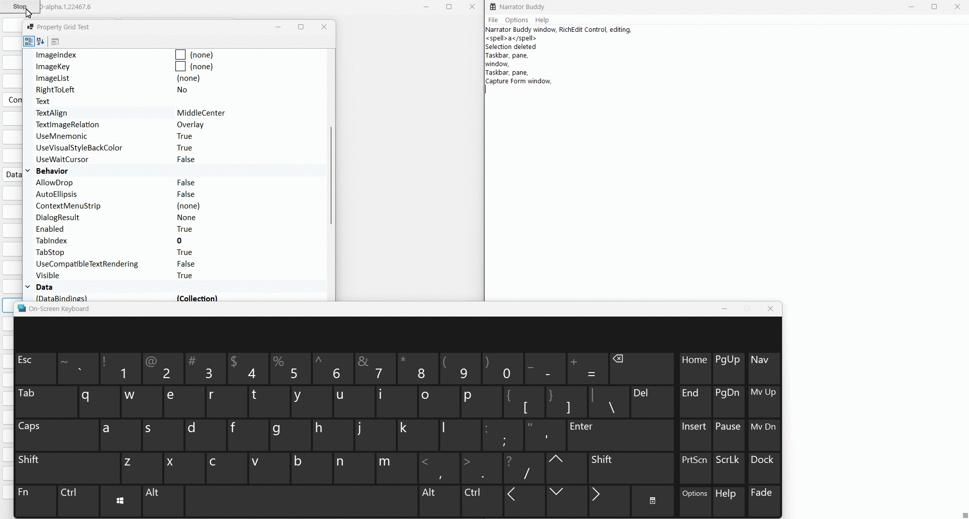 Narrator Announces Buttons Inside Contentaligmenteditor Incorrectly · Issue 7800 · Dotnet