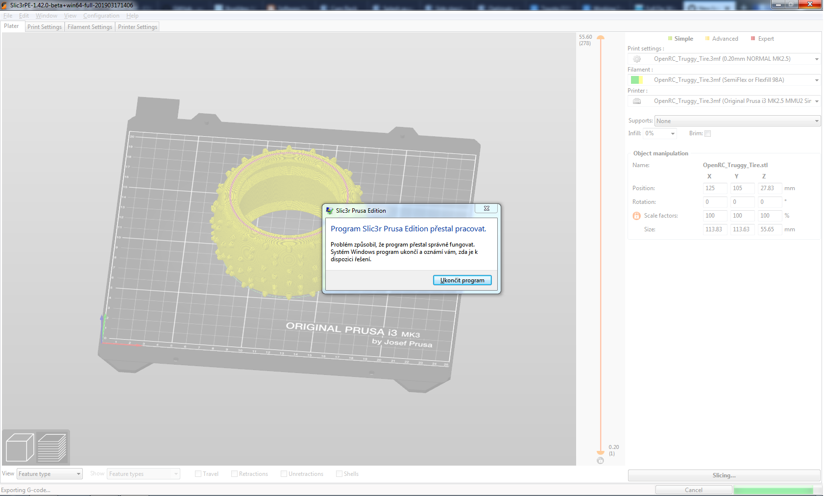 Crash while slicing · Issue #1972 · prusa3d/PrusaSlicer · GitHub