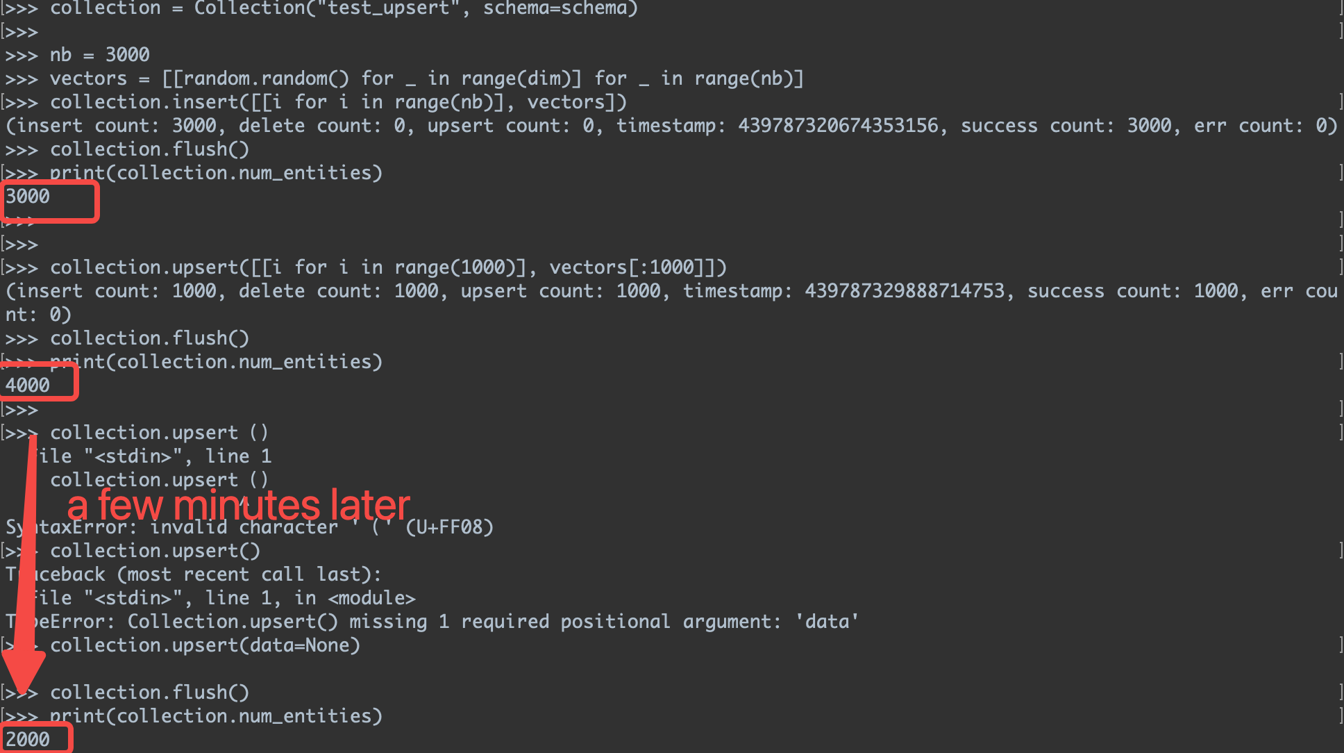 [Bug]: [Upsert]Num_entities is wrong when upsert data is same with inserted data · Issue #22496 ...
