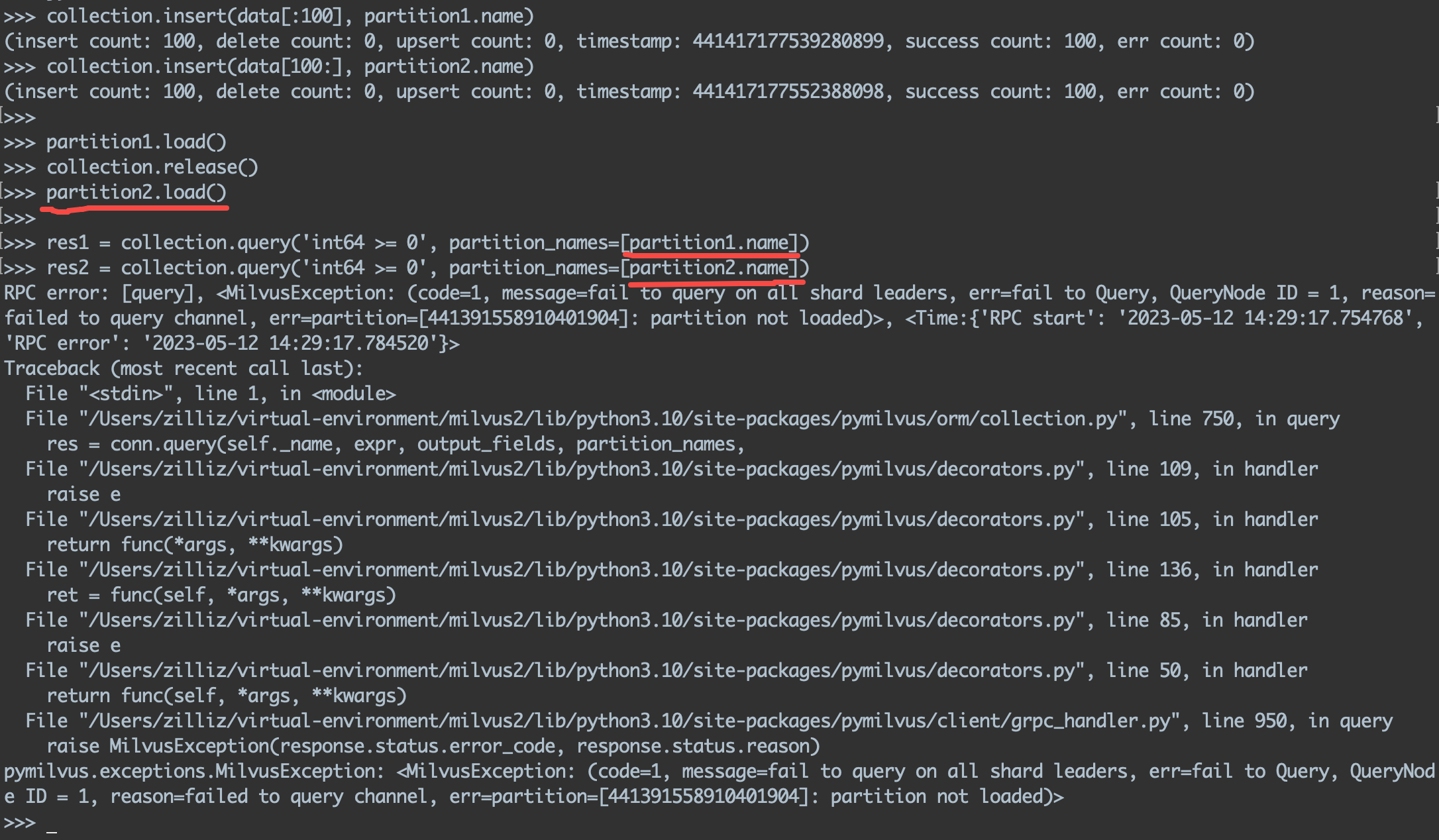 [Bug]: The actually-loaded partition is different from the load partition instruction after ...