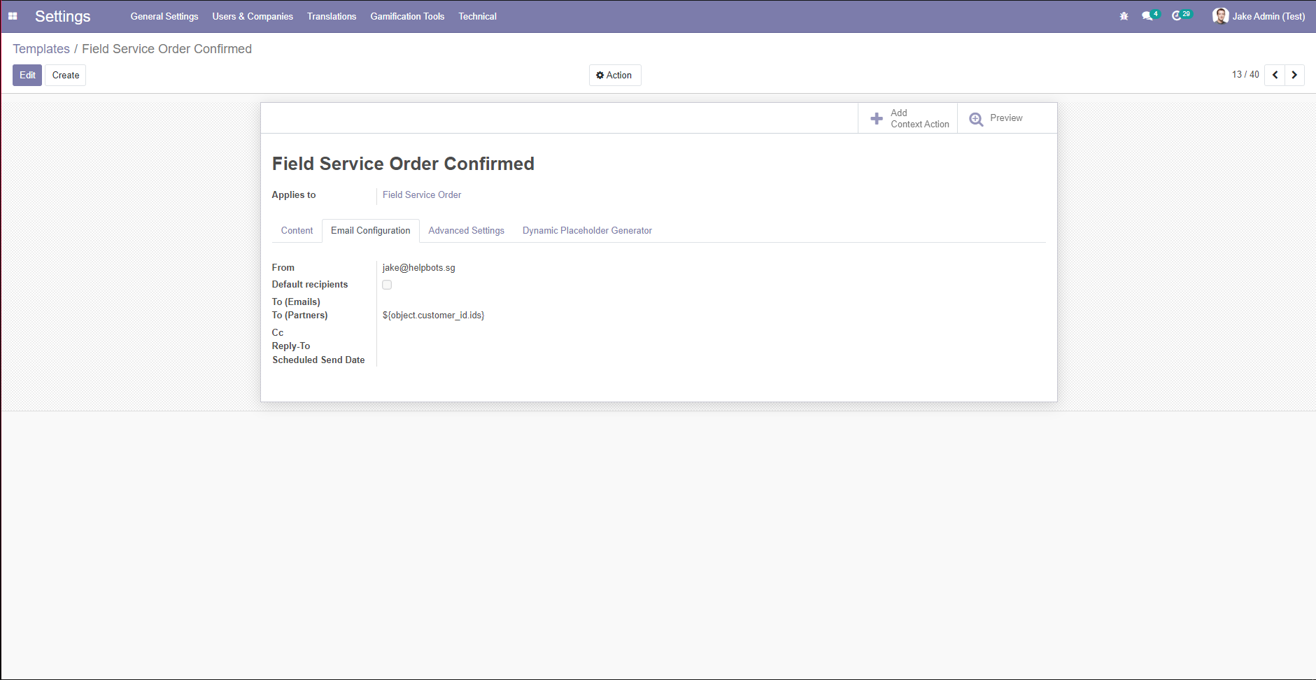 [14.0] Cannot create a Server Action that send an email everytime ...