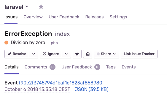add support to report all PHP 7+ Error type · Issue #155 · getsentry/sentry-laravel · GitHub