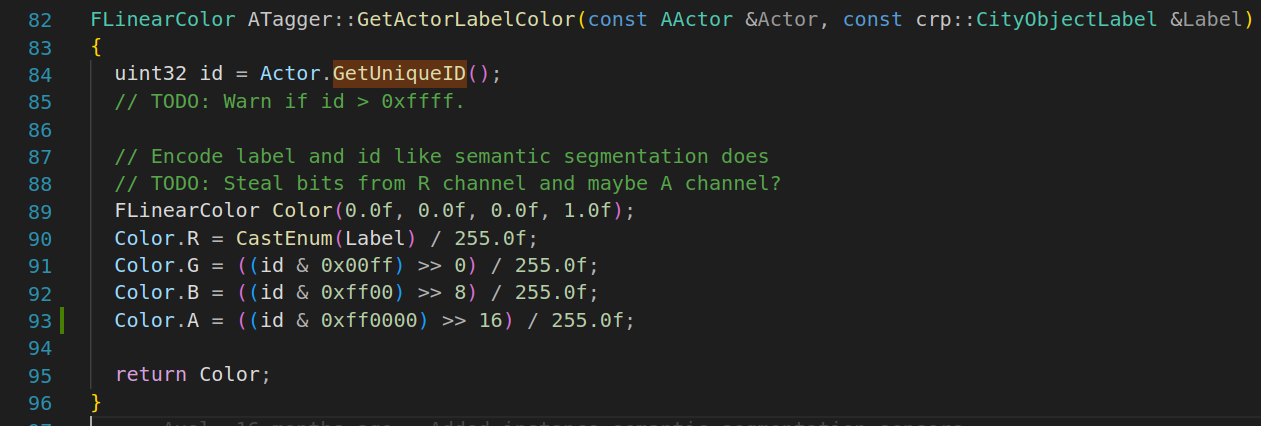 [Instance Segmenation] Match unique instance ID with actor's id · Issue ...