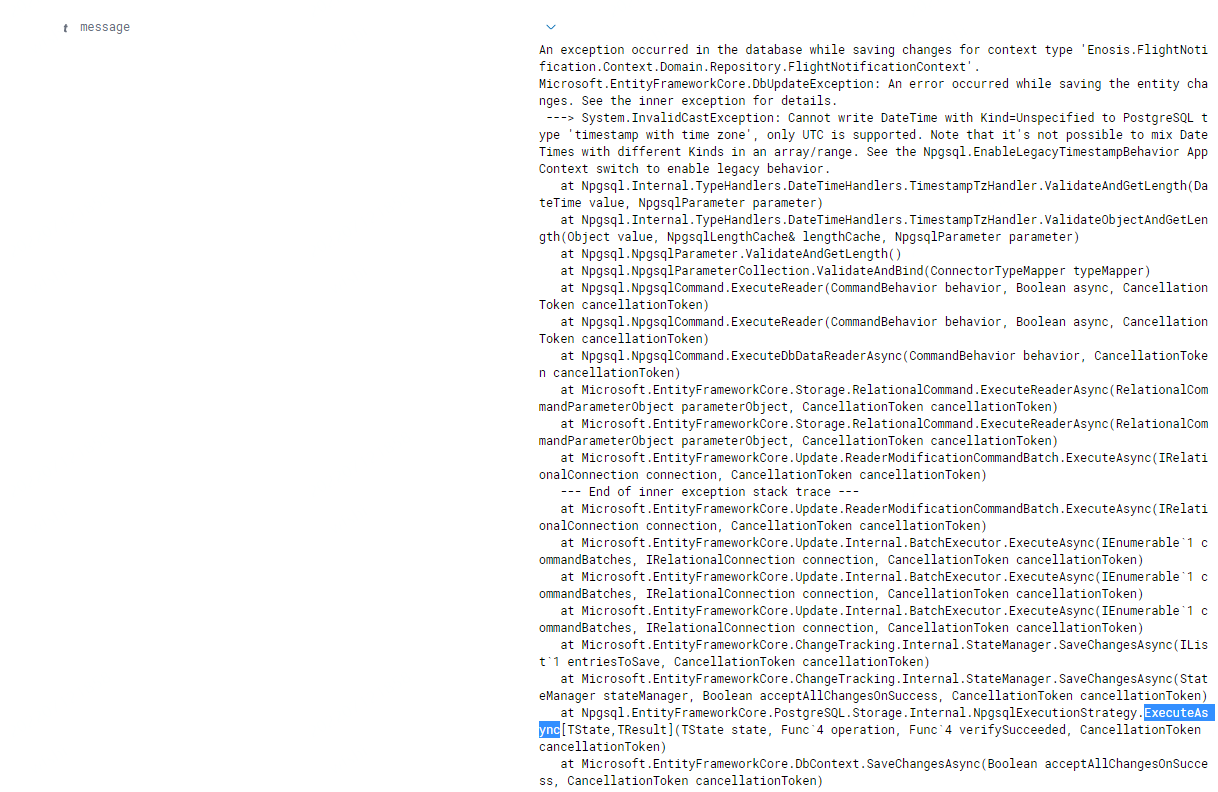 Can t Insert Non UTC Datatime To Timestamp Without Time Zone With EF