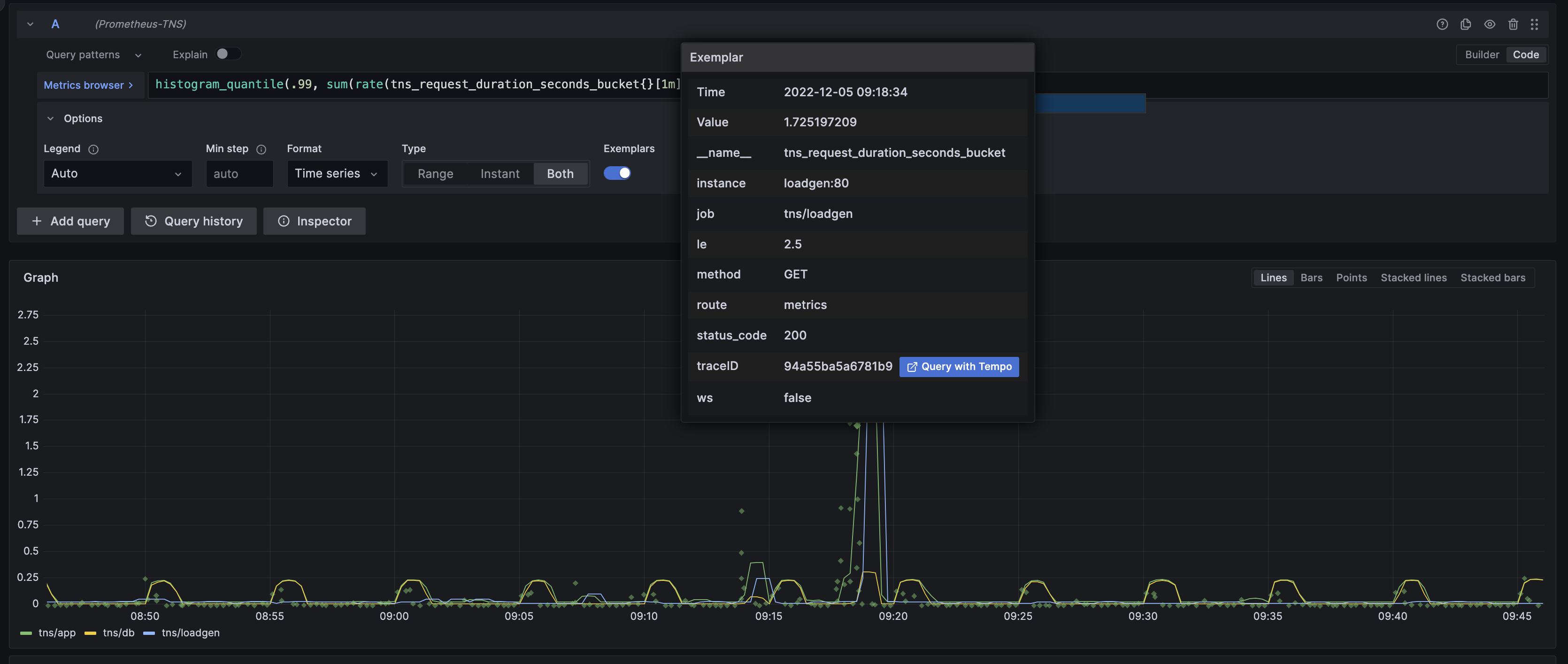 Prometheus Add Trace Link On Top Of Timeseries Heatmap Exemplar Modal · Issue 59837 · Grafana