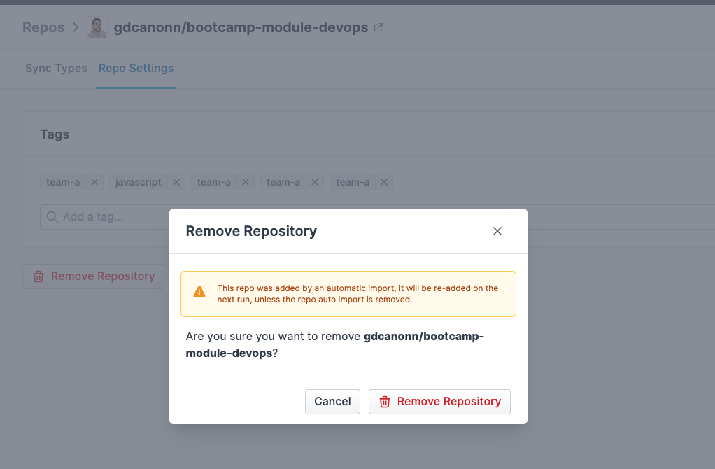 Implement `Delete Repository` button in repo settings · Issue #110 · mergestat/mergestat · GitHub