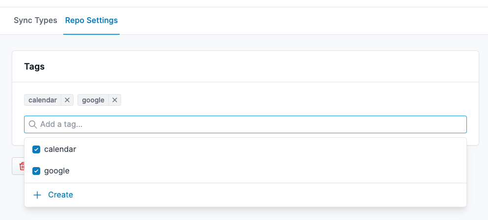 Implement Tags Management In The Repo Syncs Page Repo Settings · Issue 109 · Mergestat