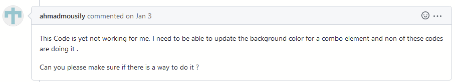 Update method for all Elements & be able to access all element's ...