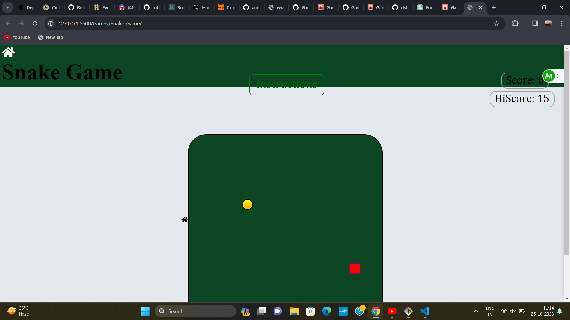[Enhancement]: Update UI of snake game for Improved User Experience · Issue #3022 · kunjgit ...