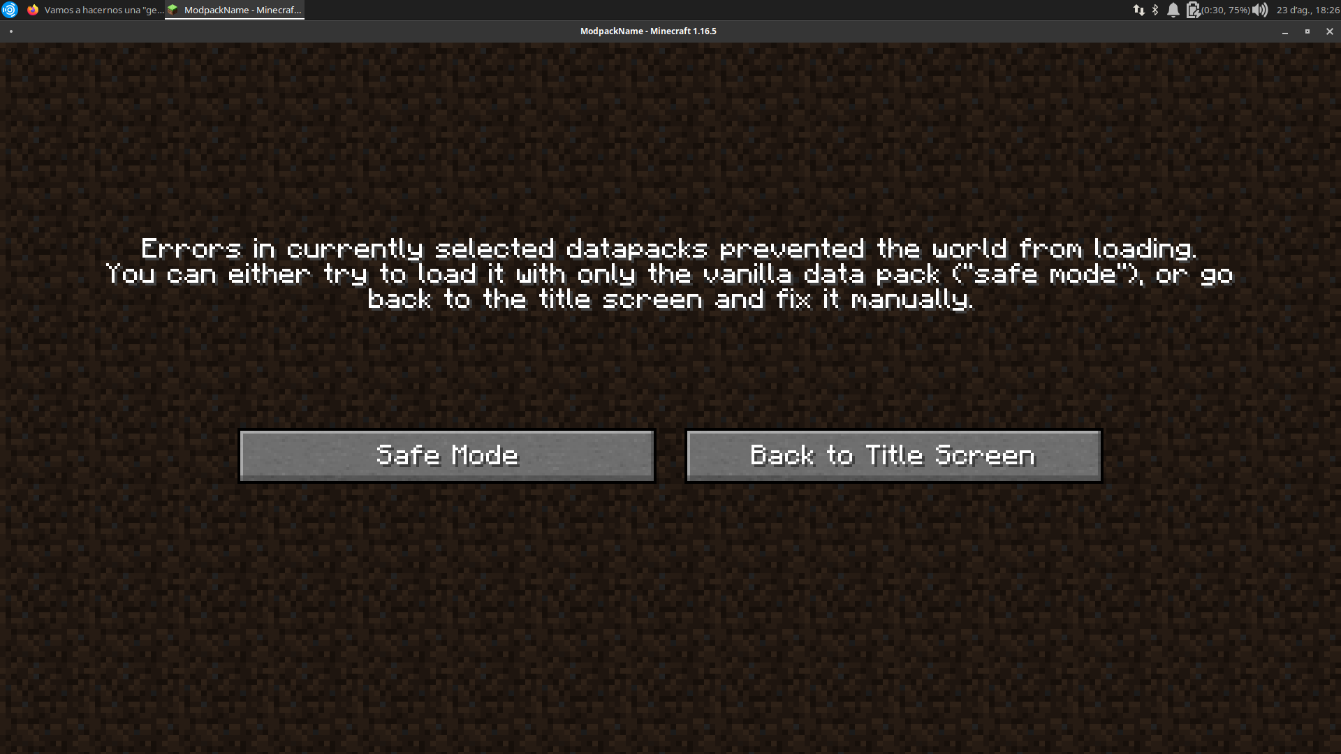 Forestry Dont Lets Me Enter The World Bug 116 Version · Issue 2712 · Forestrymc