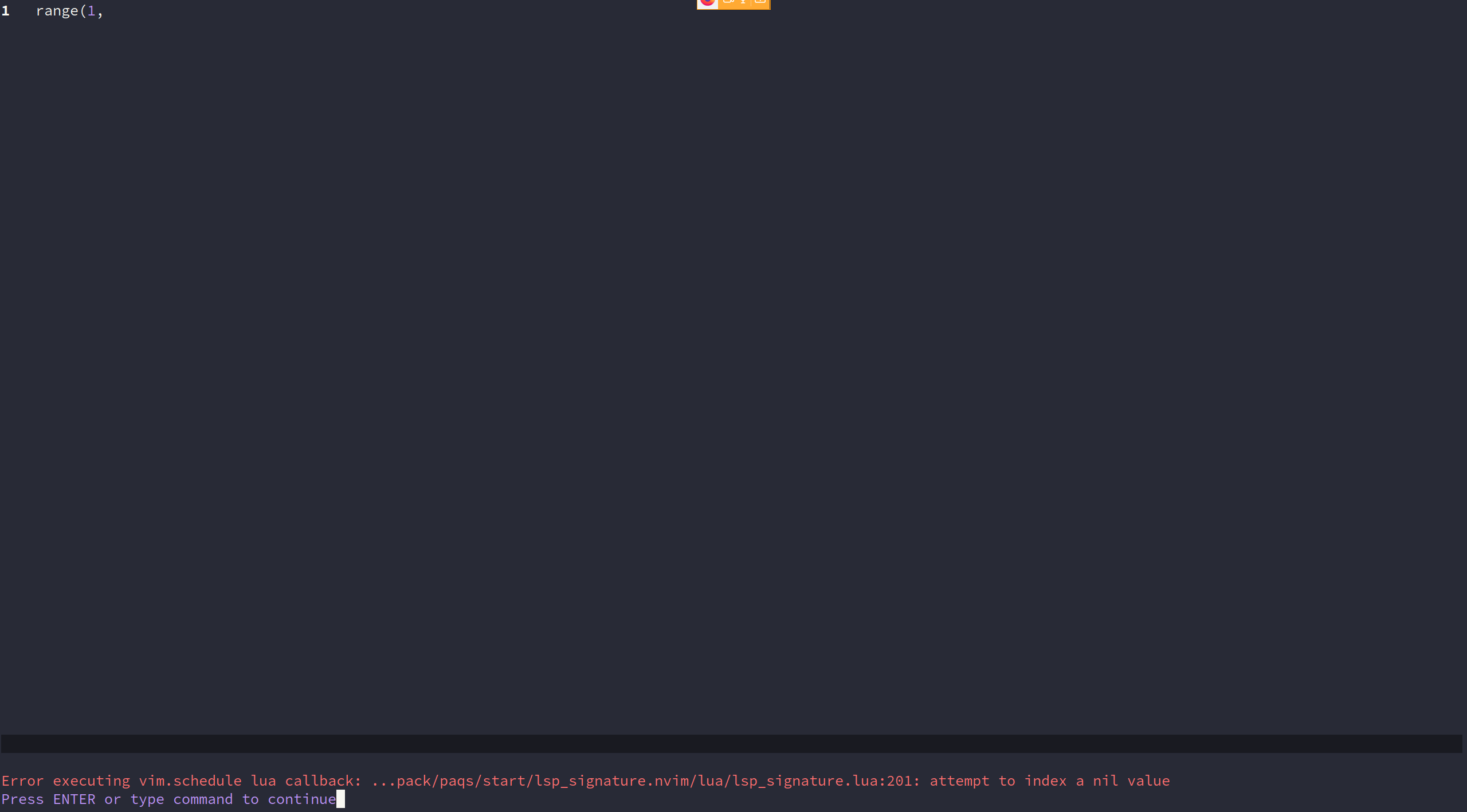 Python signature highlighting throws error · Issue #71 · ray-x/lsp_signature.nvim · GitHub