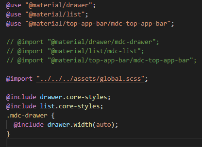 MDC- Drawer Style · Issue #6433 · material-components/material-components-web · GitHub