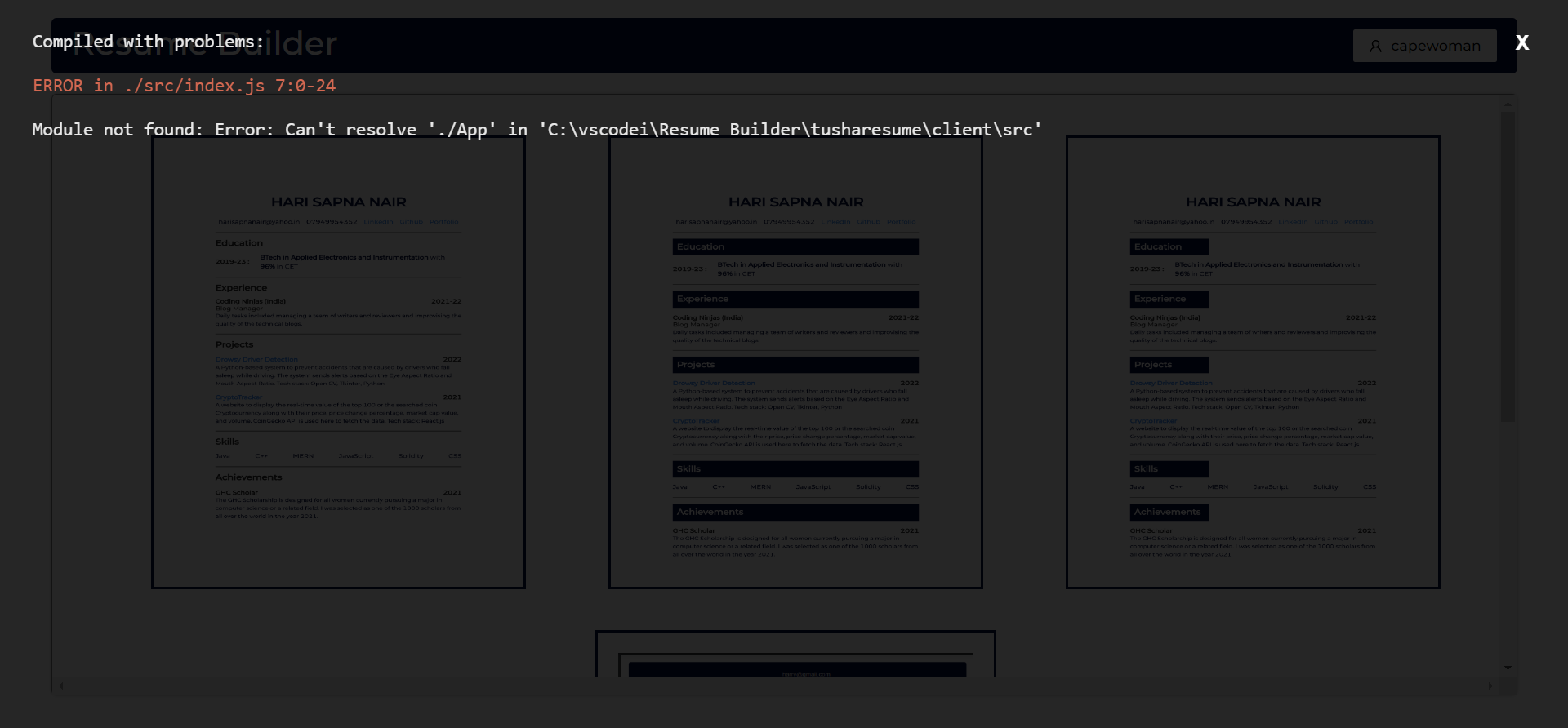 Bug Fix: Resolving Application Crash due to missing App.js · Issue #211 · tusharzalte ...
