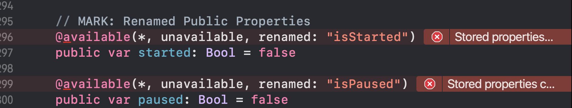 Xcode 15 Beta Stored Properties Cannot Be Marked Unavailable With Available · Issue 296