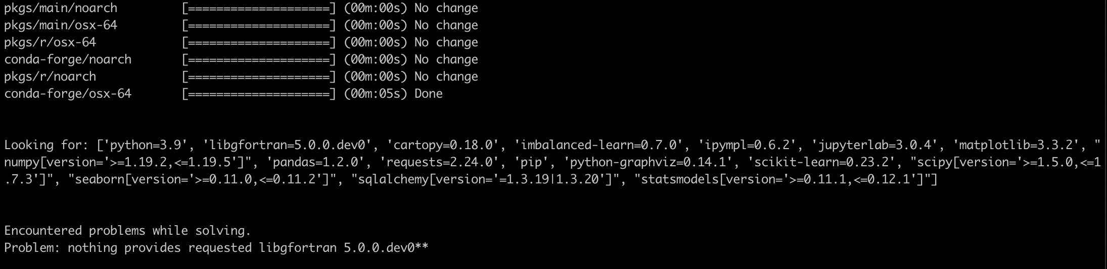 M1 Mac Problem Nothing Provides Requested Libgfortran 5 0 0 Dev0 · Issue 38 · Stefmolin