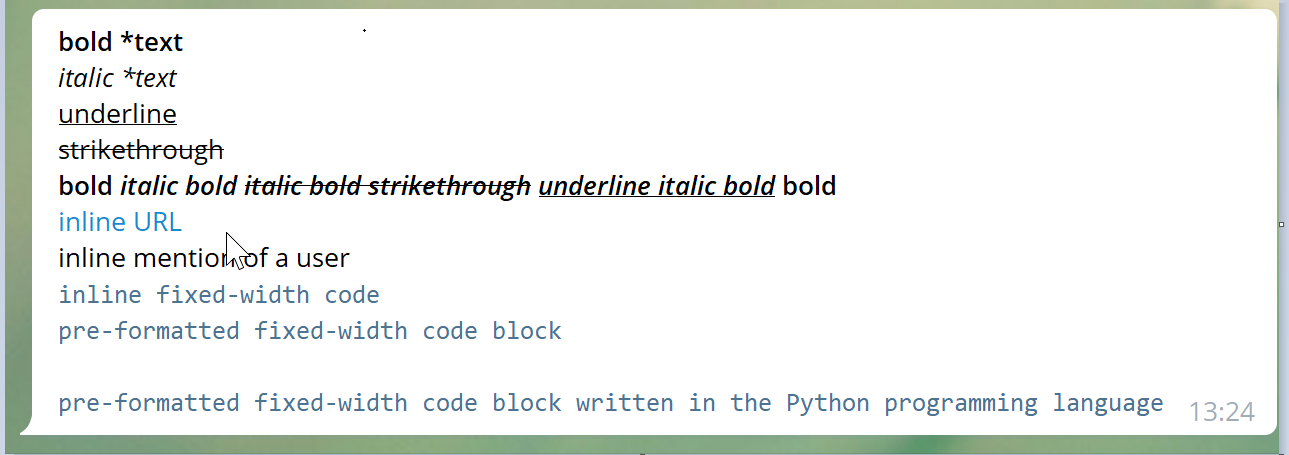 Formatting Text · Issue #128 · windkh/node-red-contrib-telegrambot · GitHub
