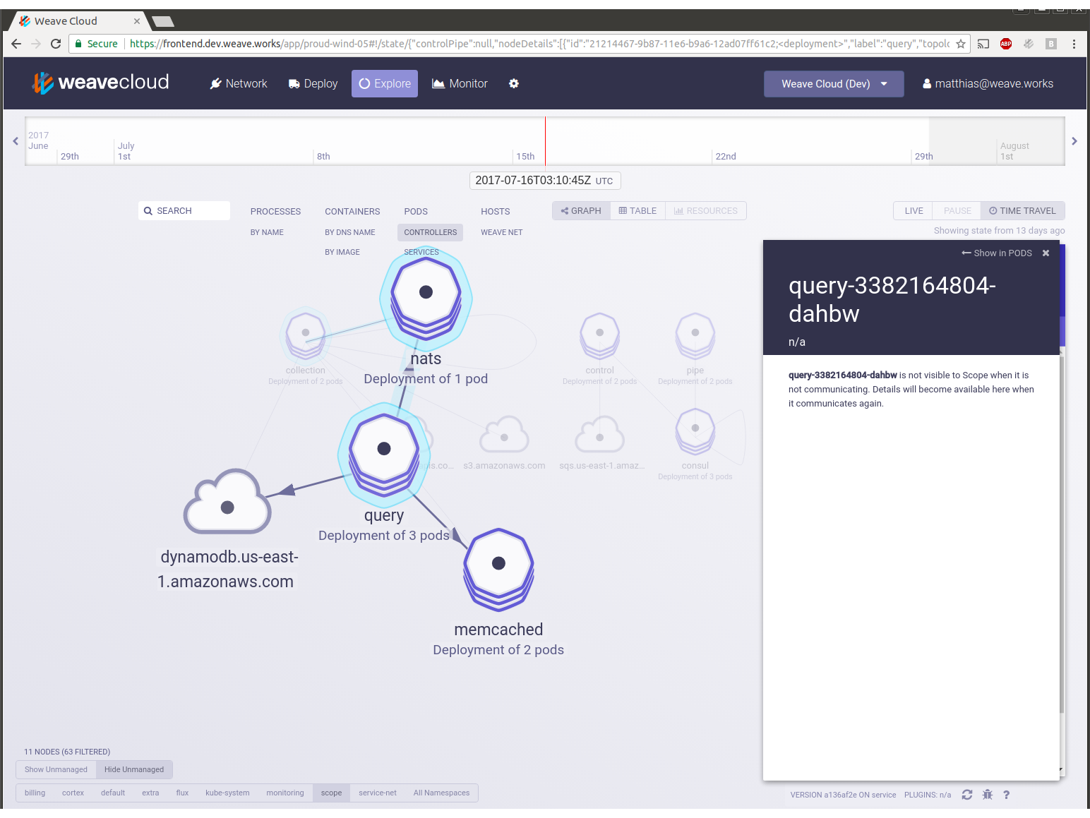 Time Travel: details panel navigation does not respect time · Issue #2769 · weaveworks/scope ...