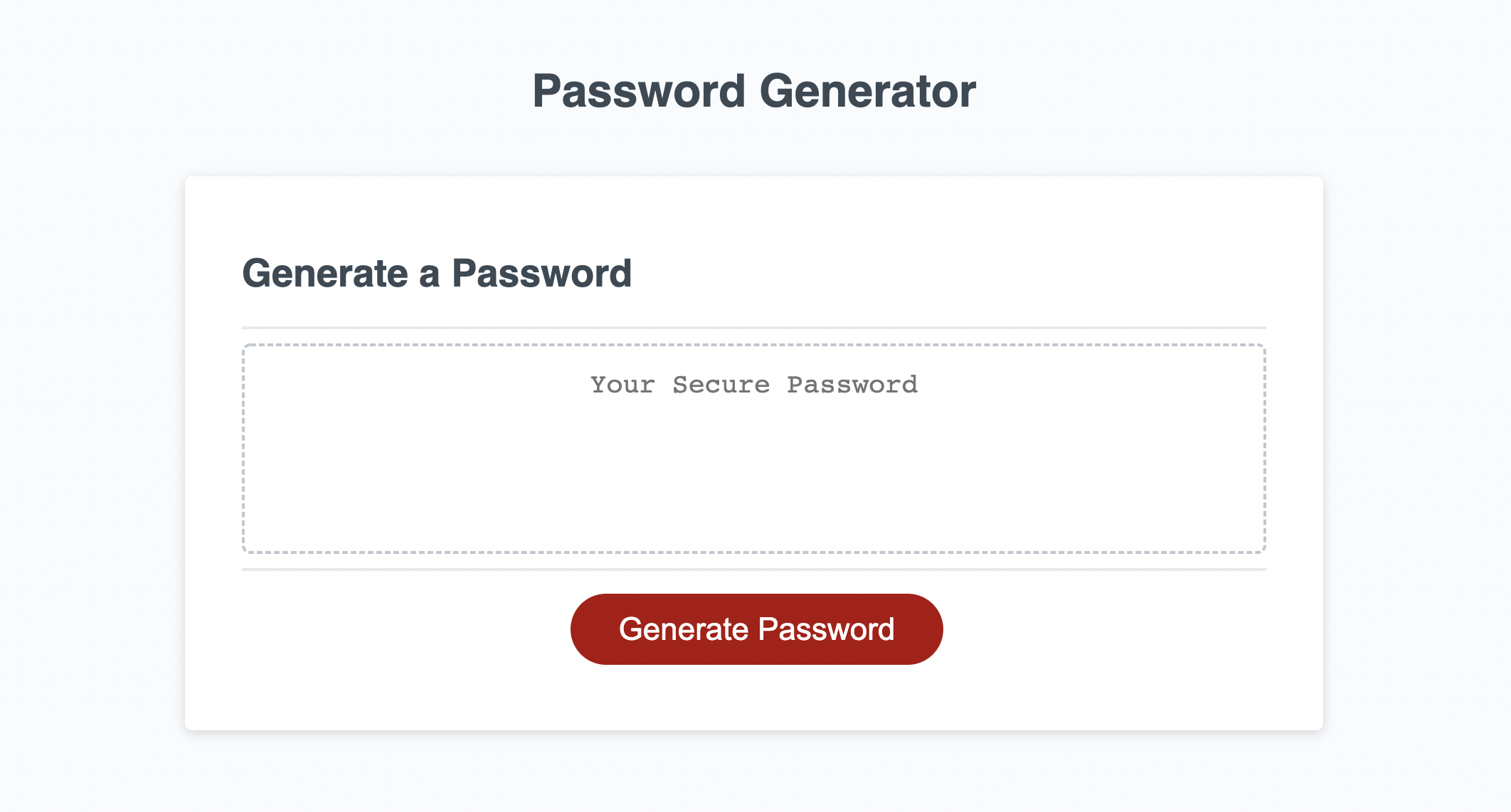 GitHub - gabriellepcastillo/password-generator