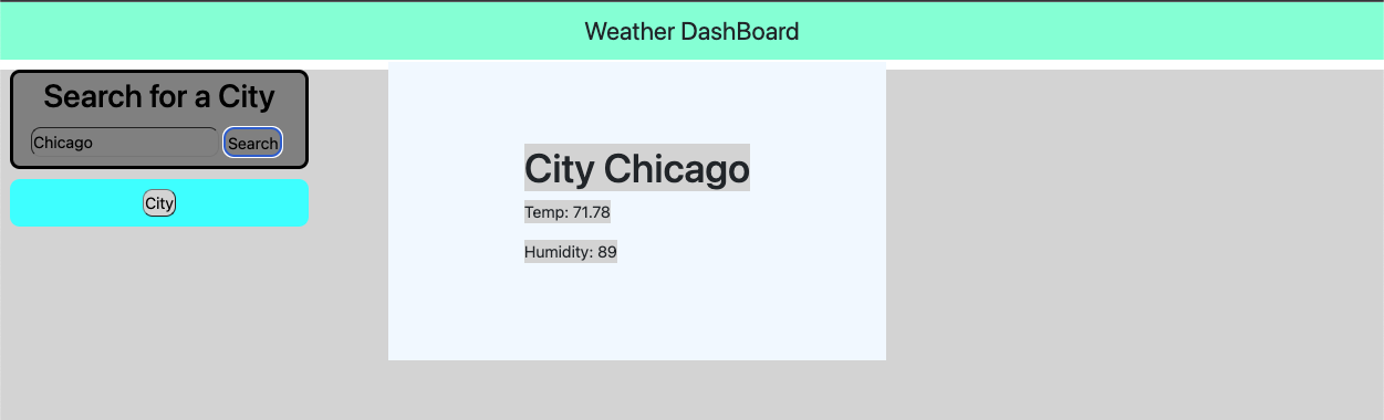 GitHub - jsobie3/Weather-Dashboard: Homework 6