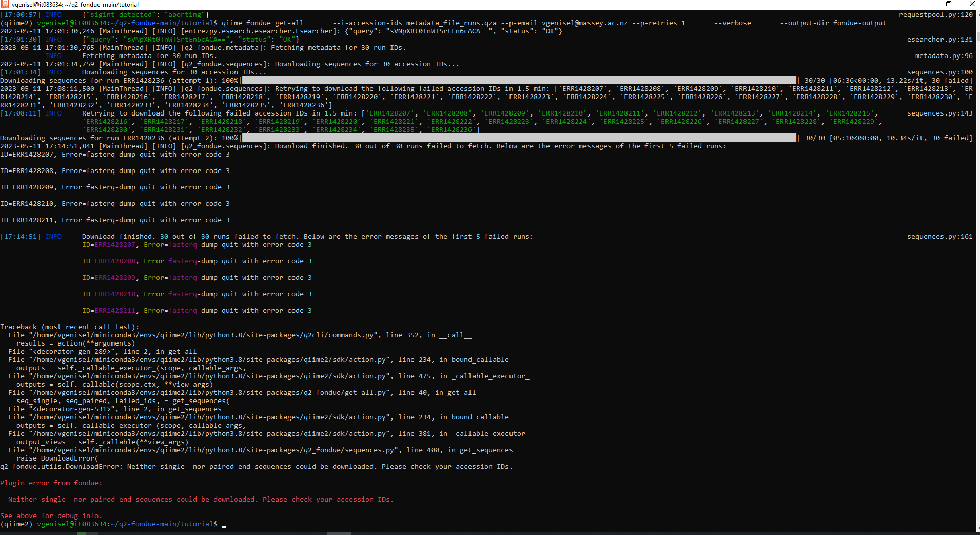 Error when downloading data from NCBI · Issue #157 · bokulich-lab/q2 ...