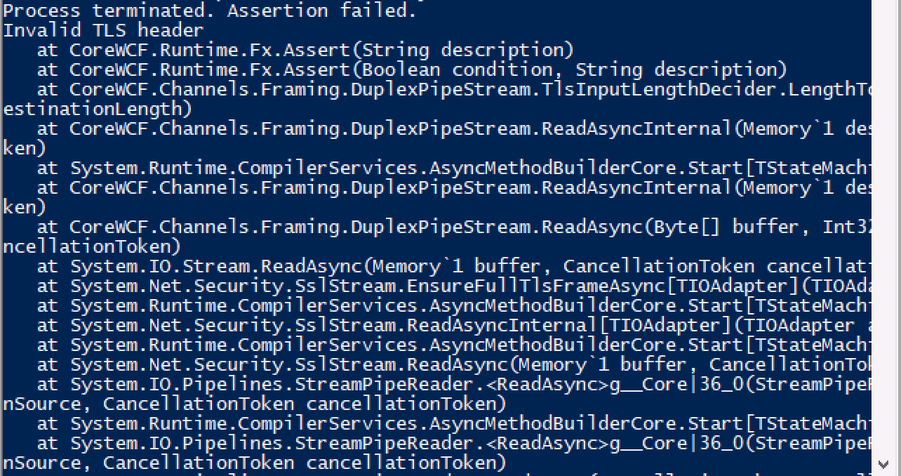 Exception Was Thrown At Invalid Tls Header In The Middle Of Communication · Issue 808
