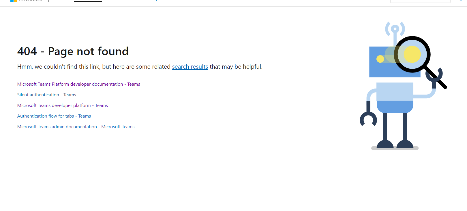 Dead Link In Using The Teams Client Sdk Document · Issue 1807 · Microsoftdocsmsteams Docs 
