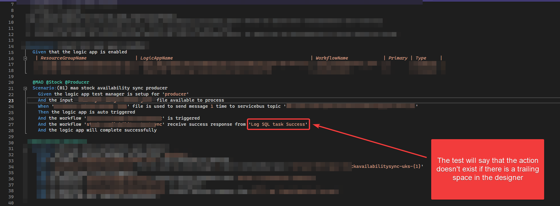 Trailing spaces at the end of the logic app workflow action name don't get trimmed. · Issue ...