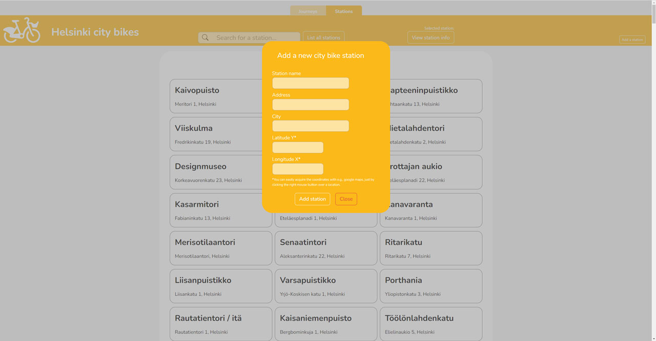 GitHub - hosssu/Helsinki-city-bike-app: Dev Academy pre-assignment