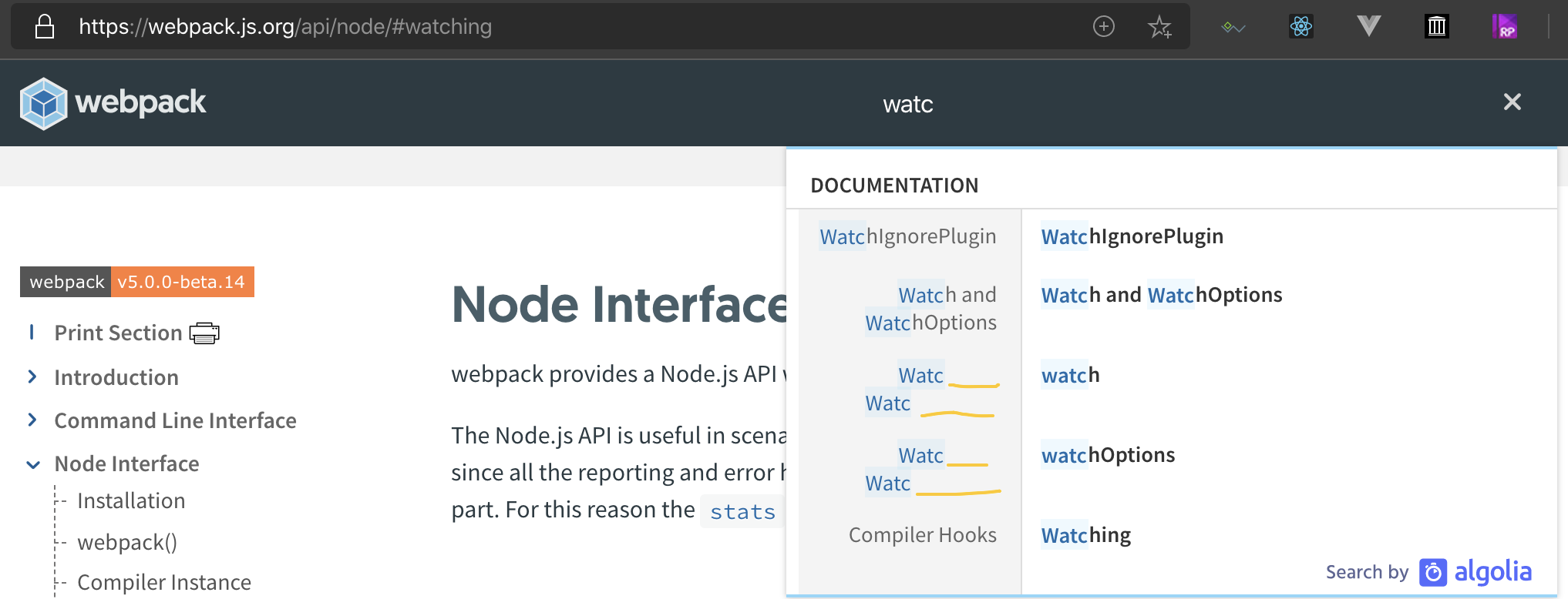 Invisible search results · Issue #3686 · webpack/webpack.js.org · GitHub