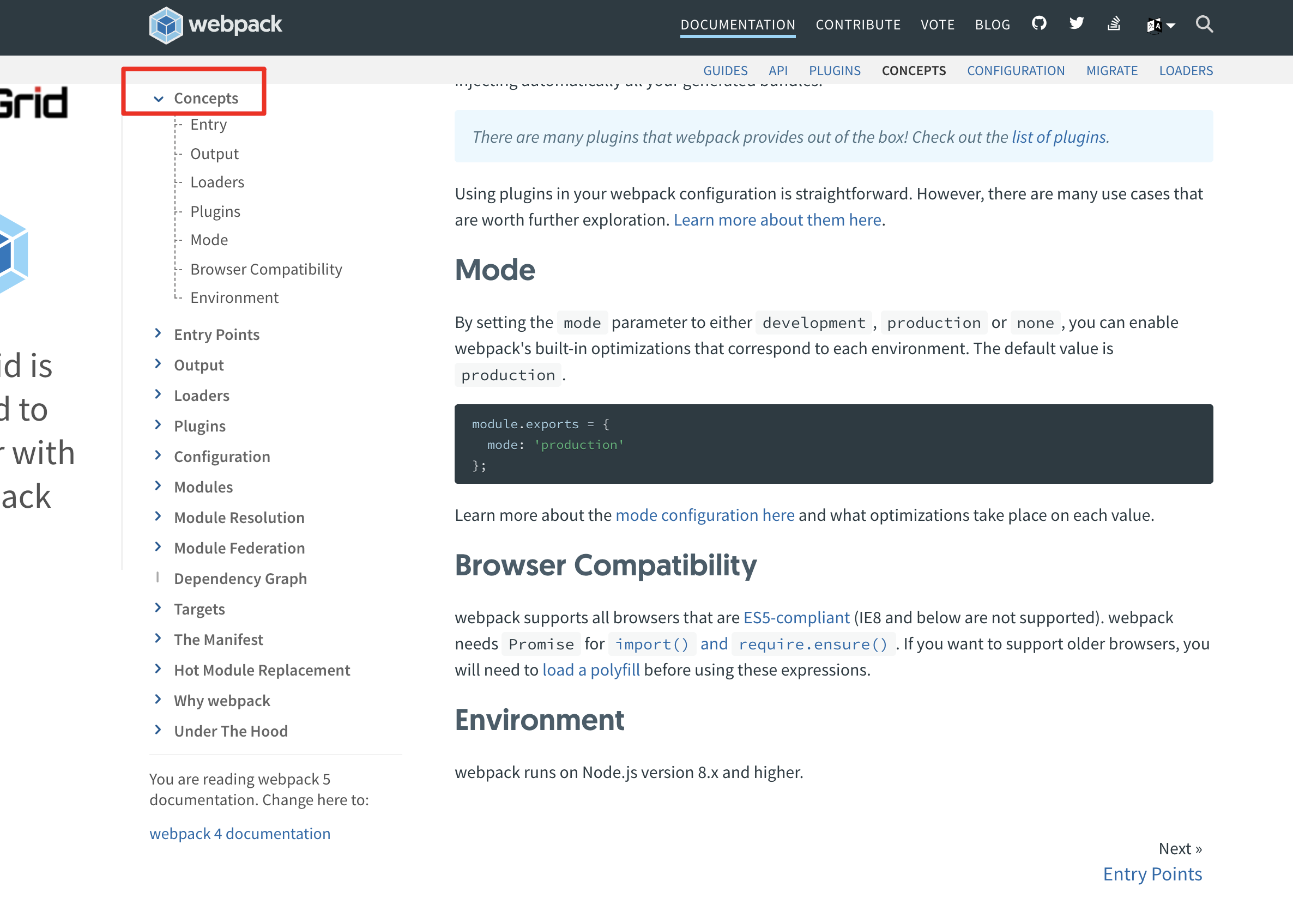 Page not scrolled to top when clicking sidebar menu · Issue #3933 · webpack/webpack.js.org · GitHub