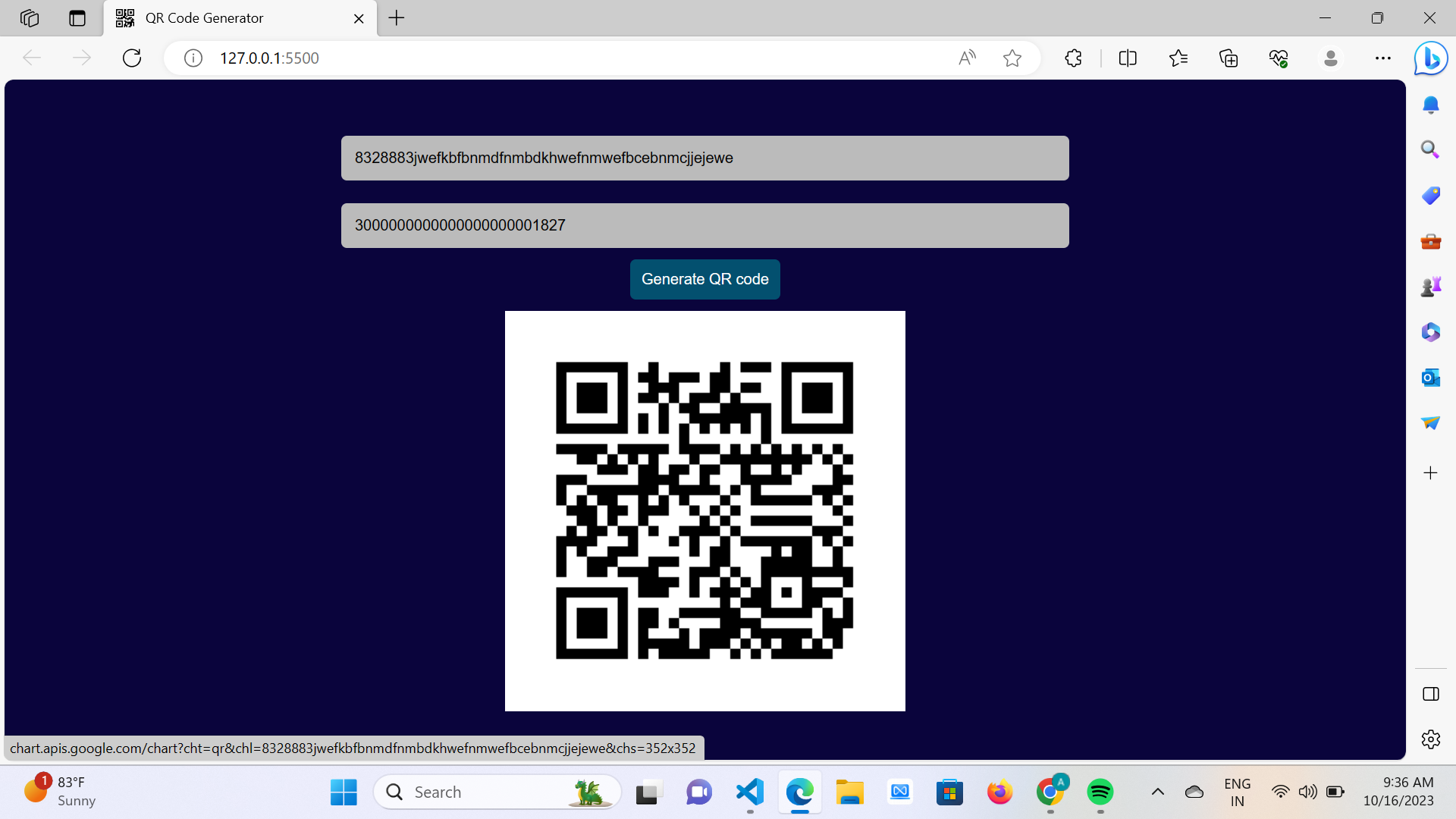 QR not generating when number is large · Issue #14 · mrsudarshanrai/QR-code-generator · GitHub