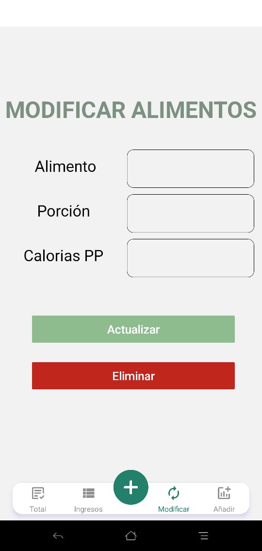 GitHub - FedeBenvenutto/Registro-Calorias: Es una aplicación para el registro de calorías de ...