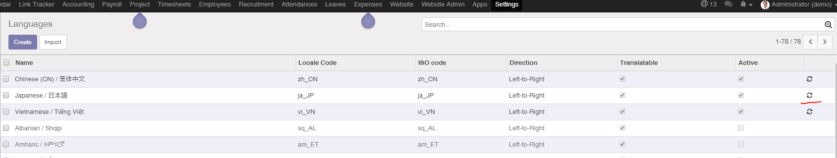 [10.0] Update Languages UnicodeDecodeError · Issue #25589 · odoo/odoo · GitHub