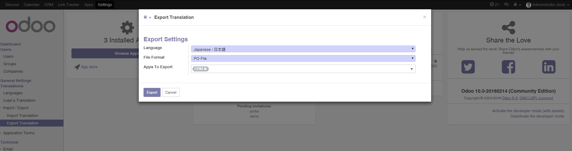 [10.0] Update Languages UnicodeDecodeError · Issue #25589 · odoo/odoo ...