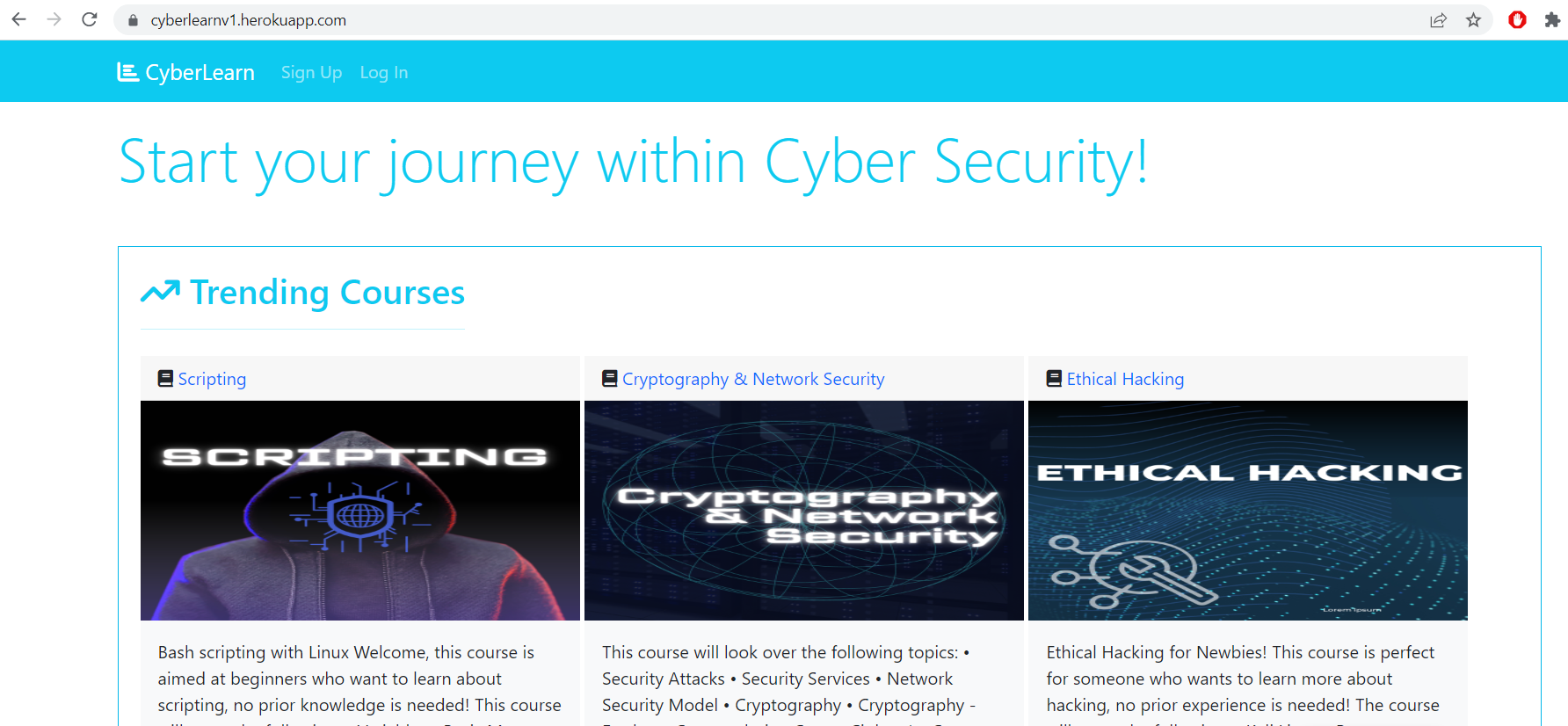 GitHub - niallc18/cyberlearn: fyp