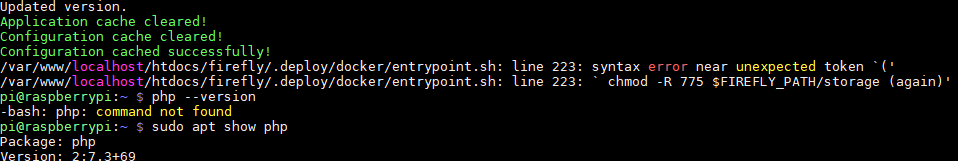 Docker install: syntax error near unexpected token `(' · Issue #3116 · firefly-iii/firefly-iii ...