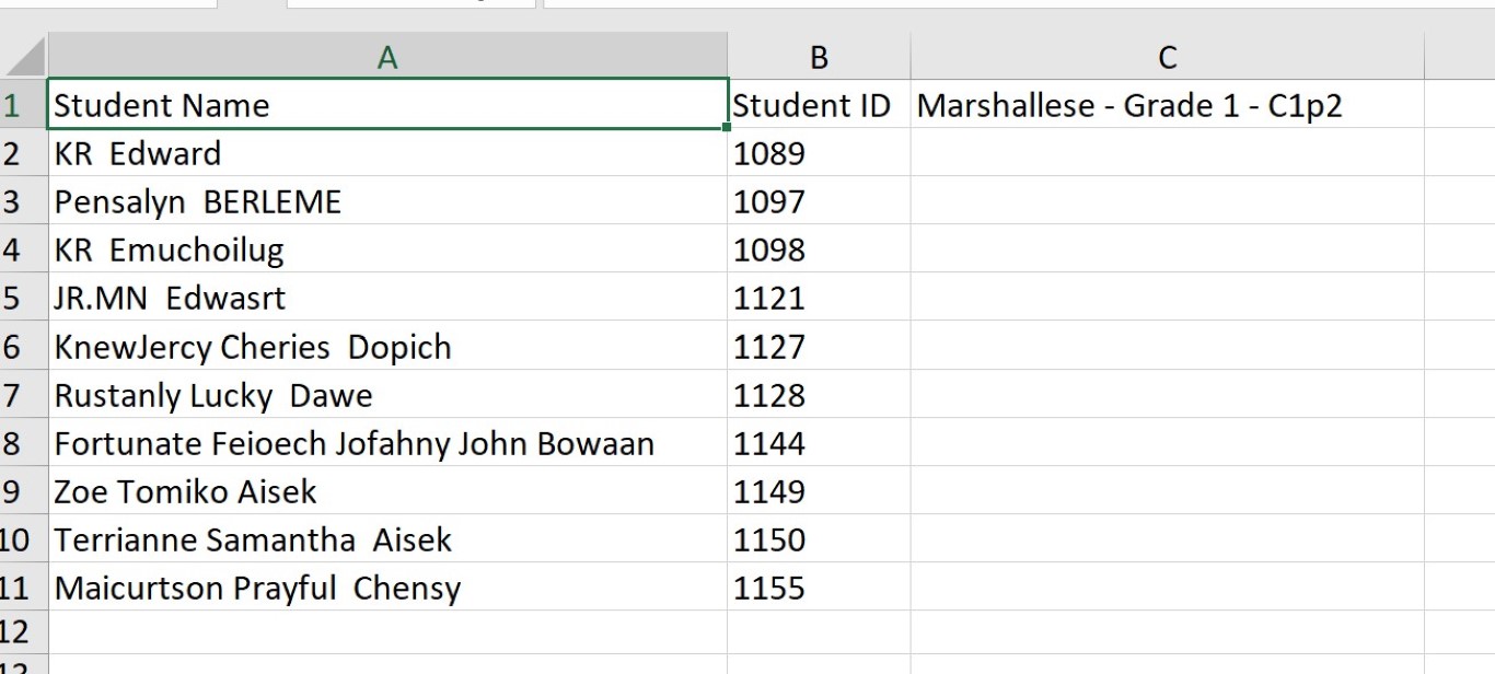 Student schedule excel download not meaningful data · Issue #458 · PacificEMIS/Pacific-SIS · GitHub