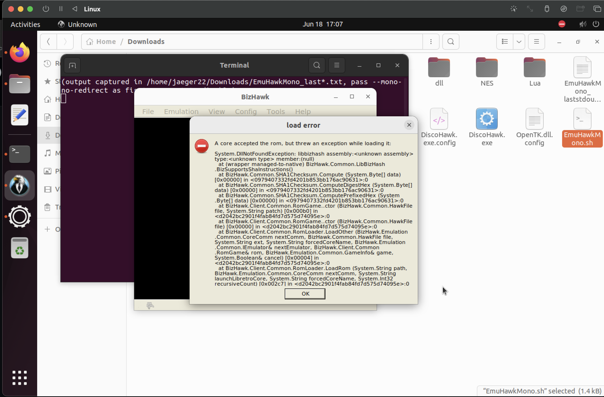 Running BizHawk emulator on a Ubuntu Virtual Machine using a MacOs host cannot load ROMS · Issue ...