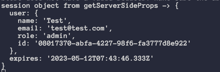When protecting an API route getServerSession() do not return all user fields · Issue #7227 ...