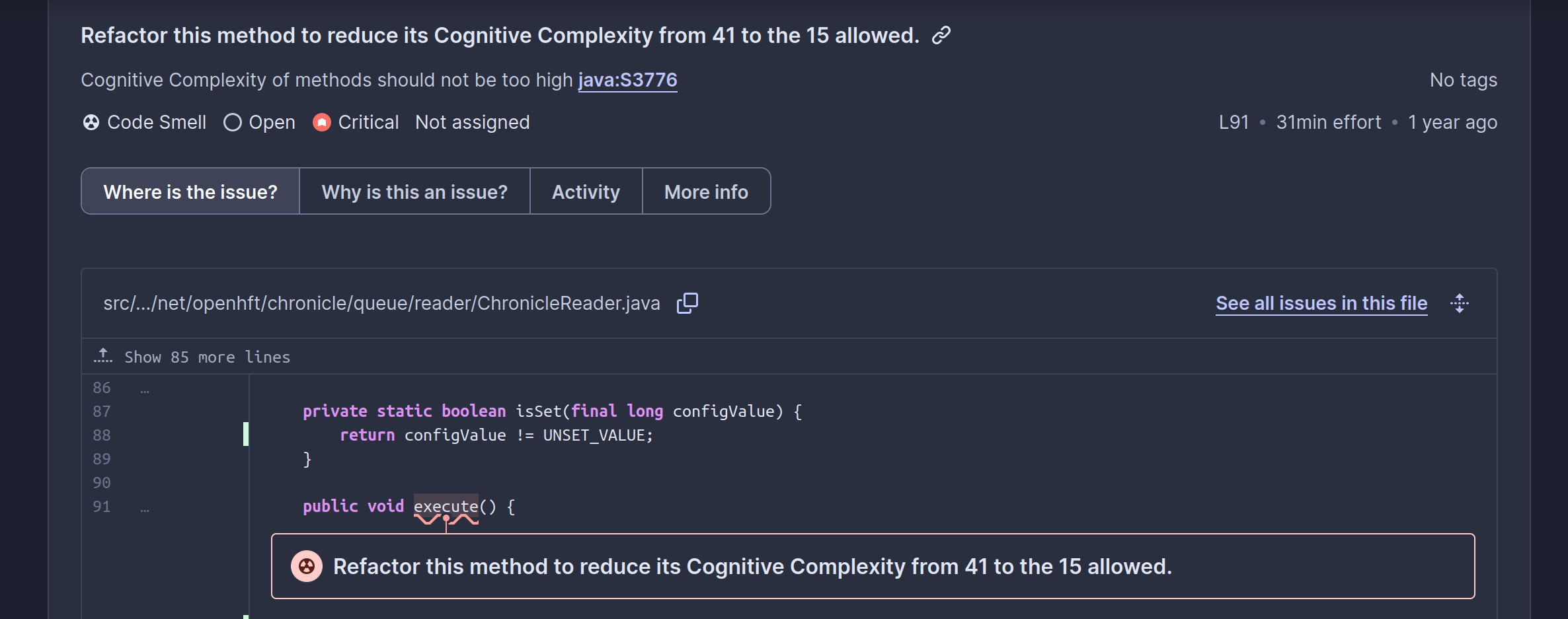 Refactor Chroniclereaderexecute · Issue 1394 · Openhftchronicle 