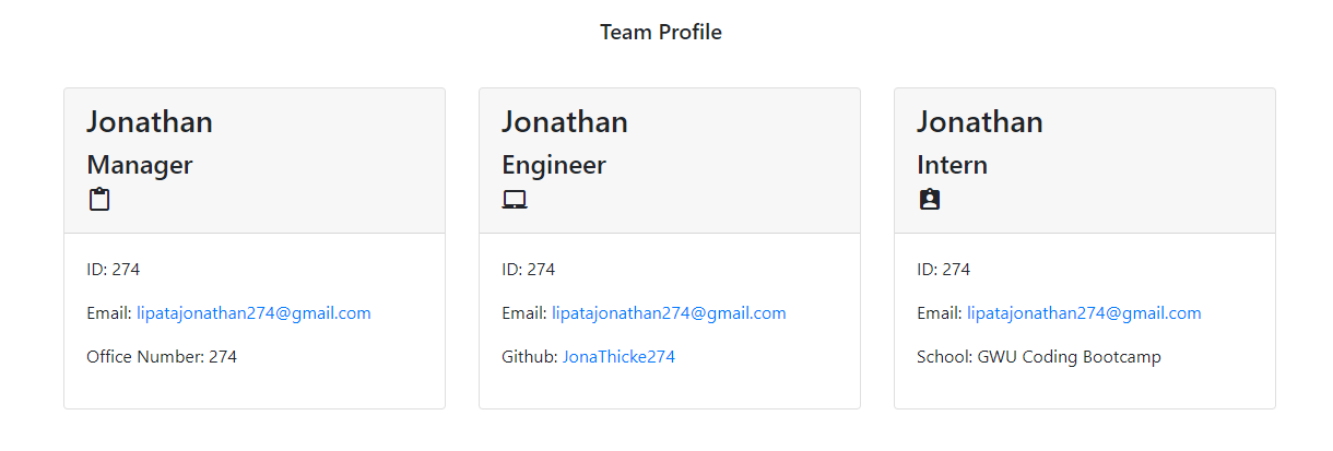 GitHub - JonaThicke274/Team-Profile-Generator