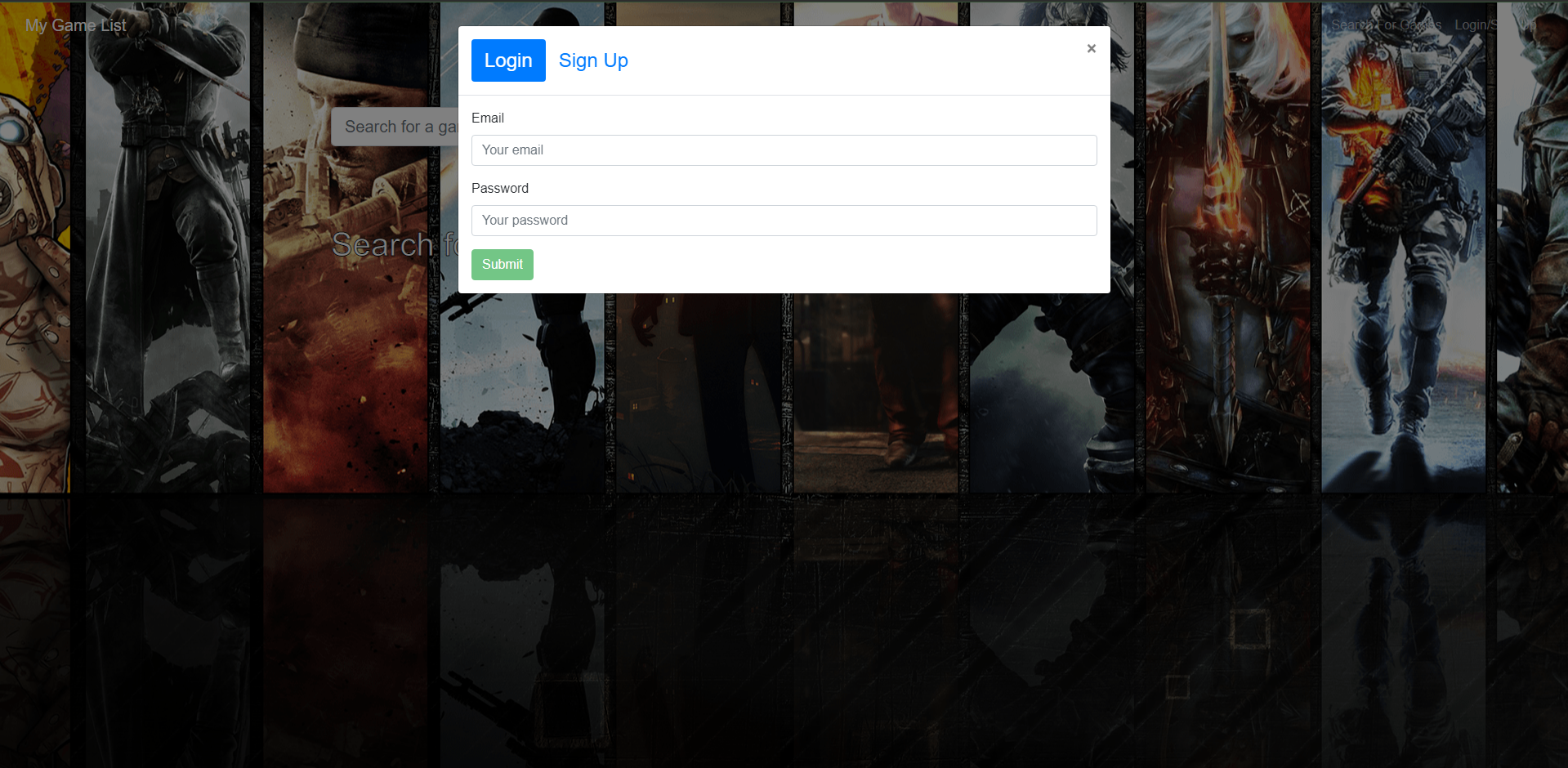 GitHub - JonaThicke274/mygamelist: React-based application for users to ...