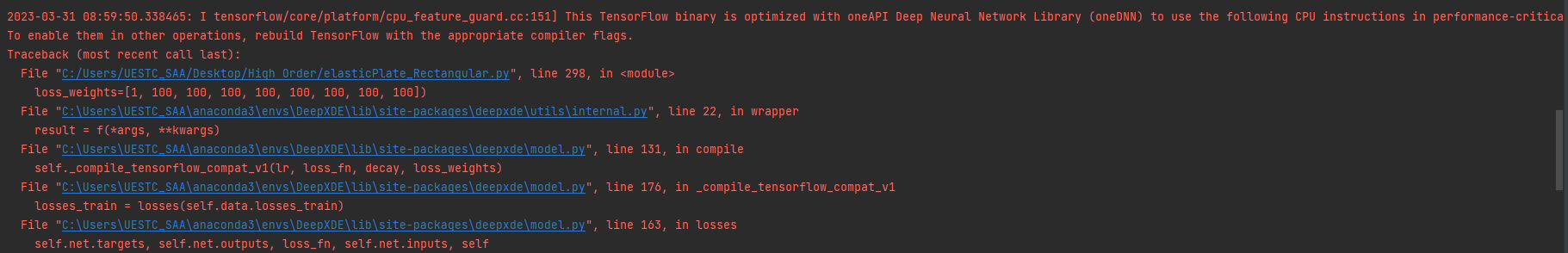 测试高阶微分算子方板算例报错AttributeError: 'TensorShape' object has no attribute 'count' · Issue #234 ...