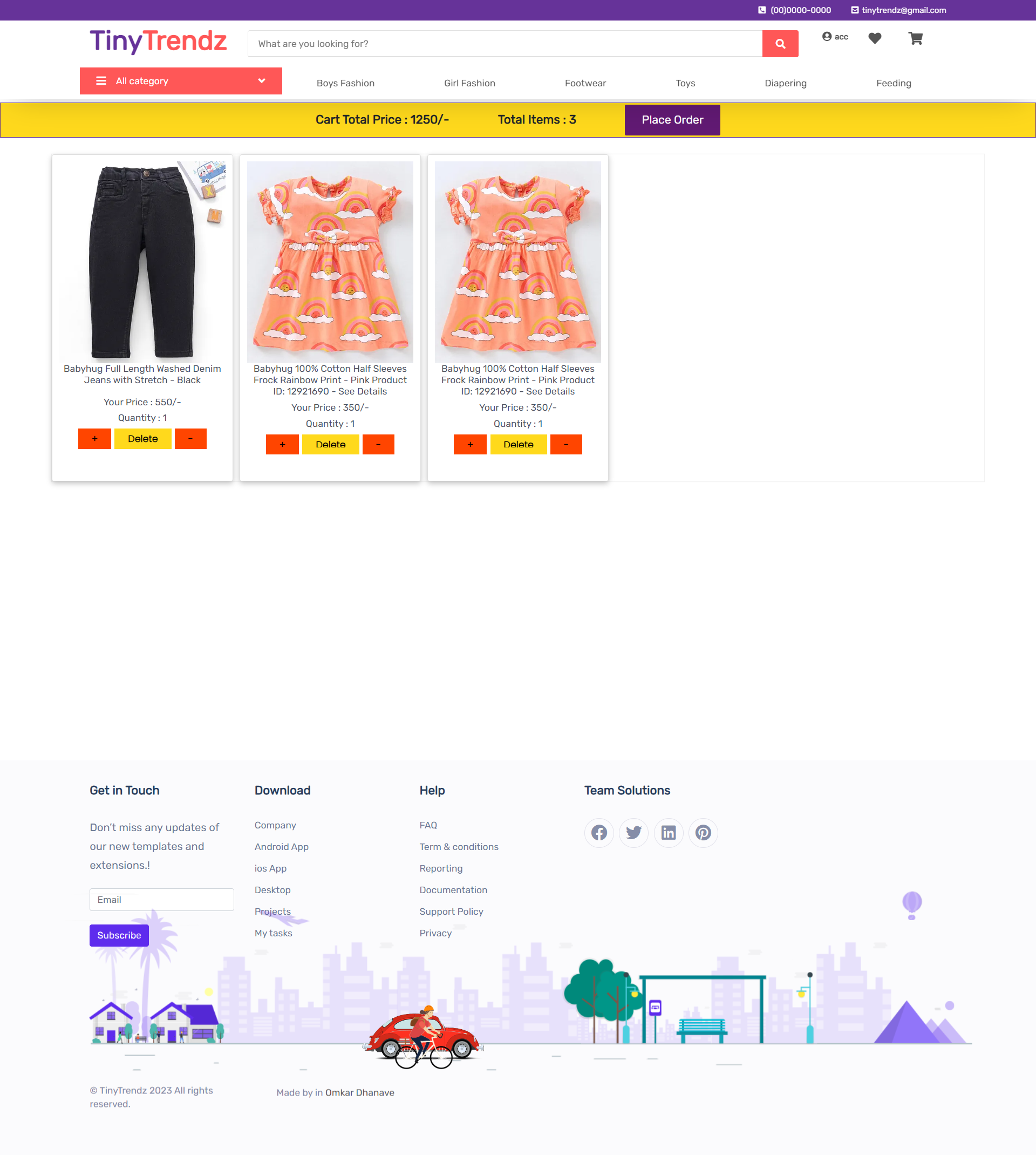 GitHub - omkar231098/Tiny-Trendz: Tiny Trendz is the largest online retailer for baby and kids ...