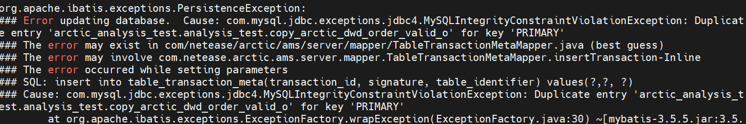 Bug When Table Name Is Too Long Allocate Transaction Id Will Fail · Issue 535 · Apache