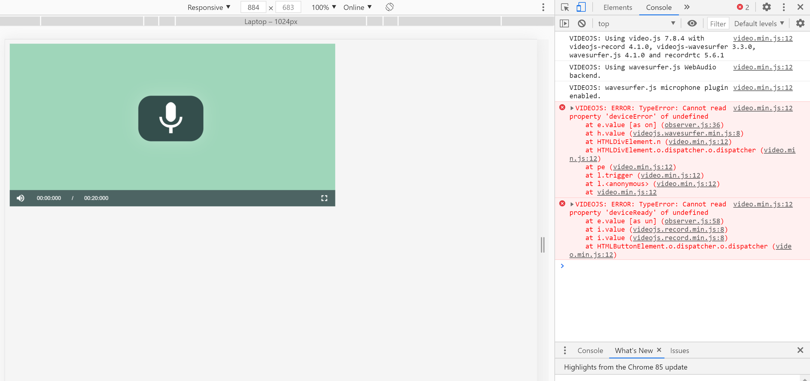 Typeerror Cannot Read Property Deviceerror Of Undefined · Issue 510 · Collab Project Videojs