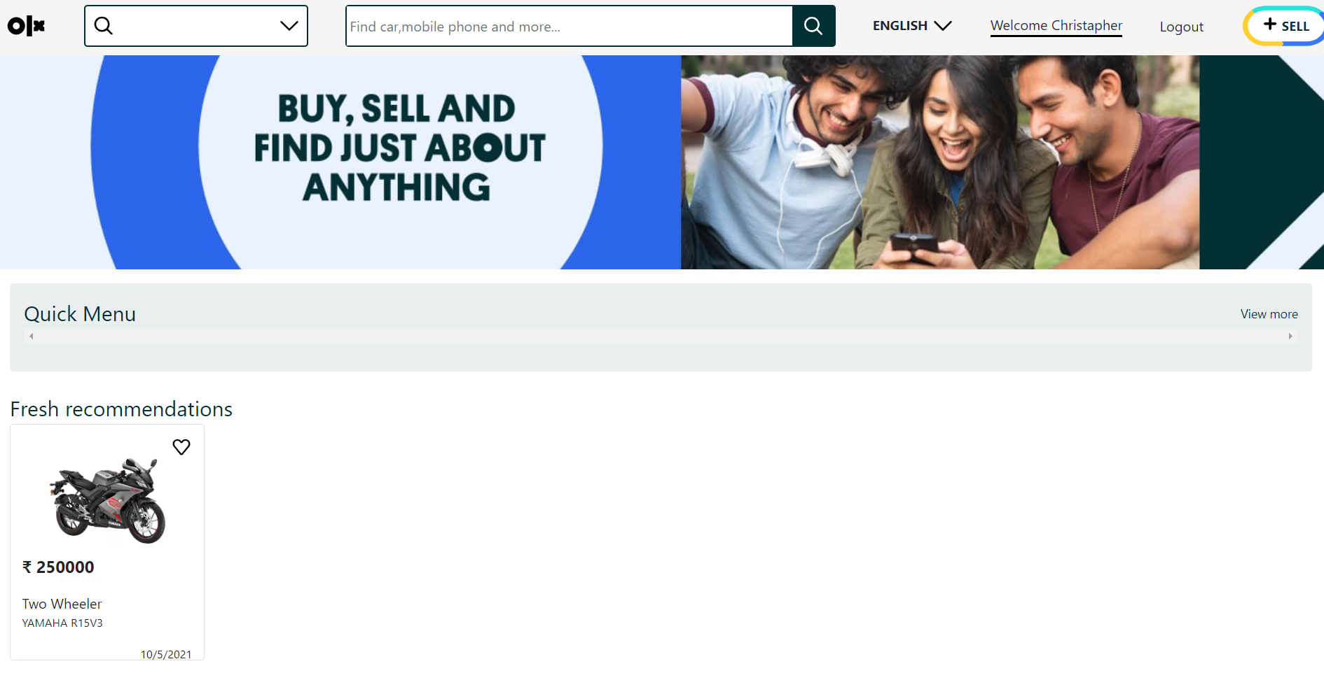 GitHub - ChristapherAntony/OlX_Clone: Made with React JS and firebase